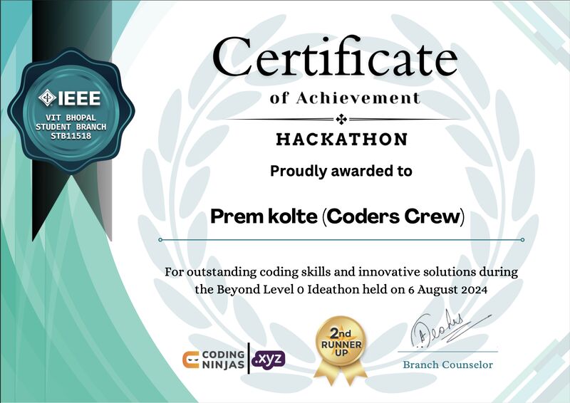 Prem Kolte on LinkedIn: #beyondlevel0 #hackathon #teamwork #innovation ... Prem Kolte on LinkedIn: #beyondlevel0 #hackathon #teamwork #innovation ...