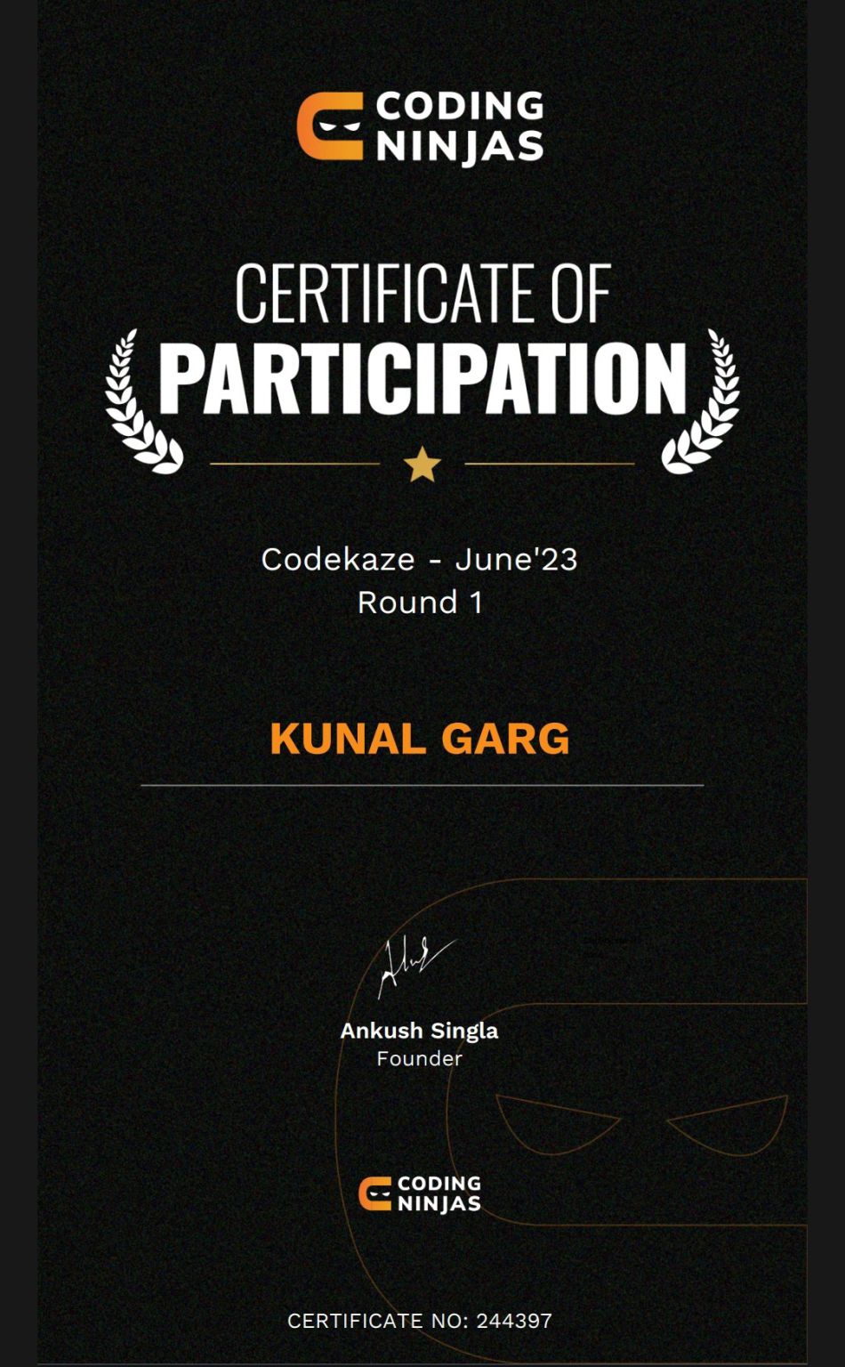 Kunal Garg on LinkedIn: #codekaze #codingninjas Kunal Garg on LinkedIn: #codekaze #codingninjas