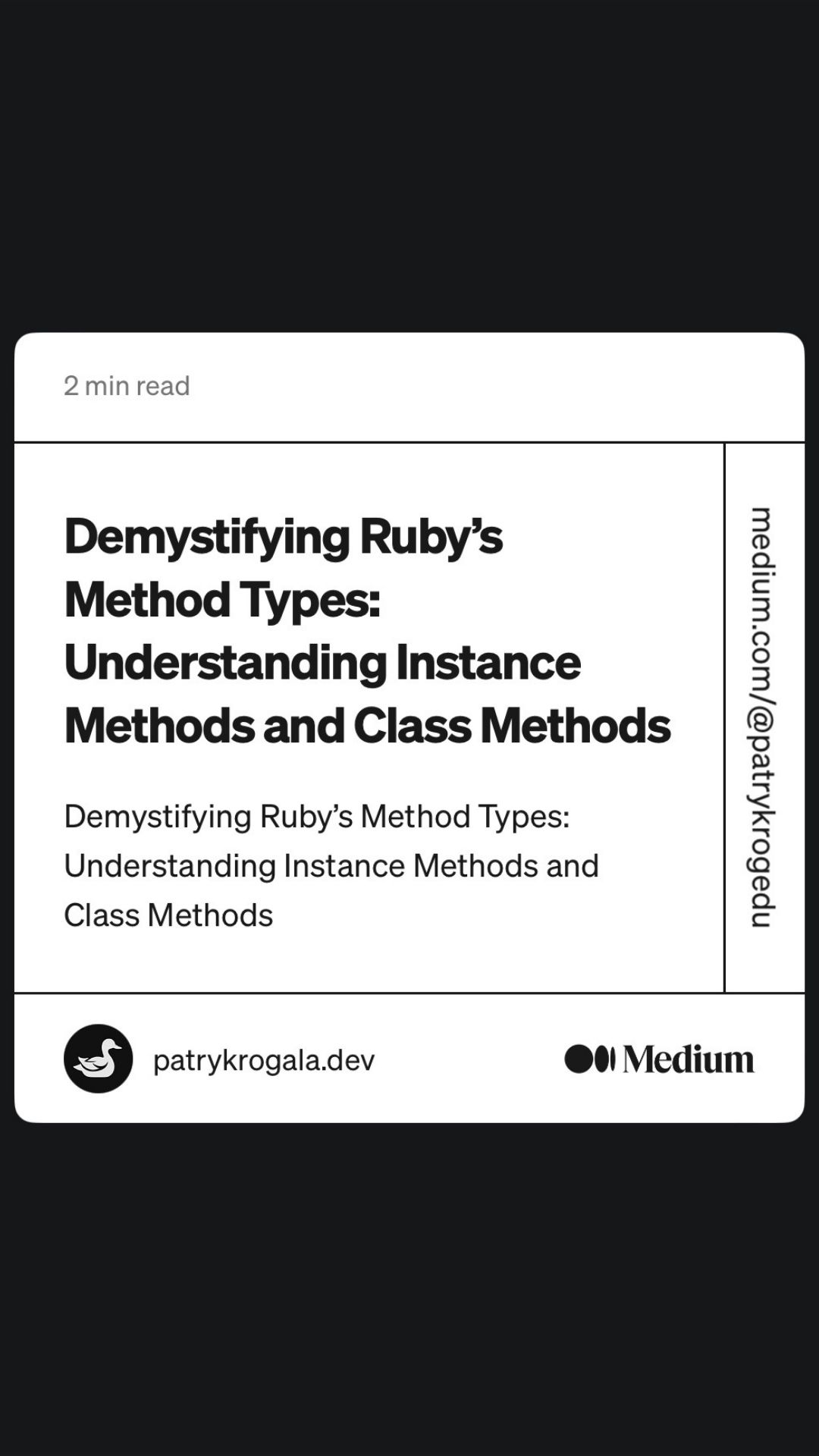 Patryk Rogala on LinkedIn: #rubyonrails #programming #codetips # ... Patryk Rogala on LinkedIn: #rubyonrails #programming #codetips # ...