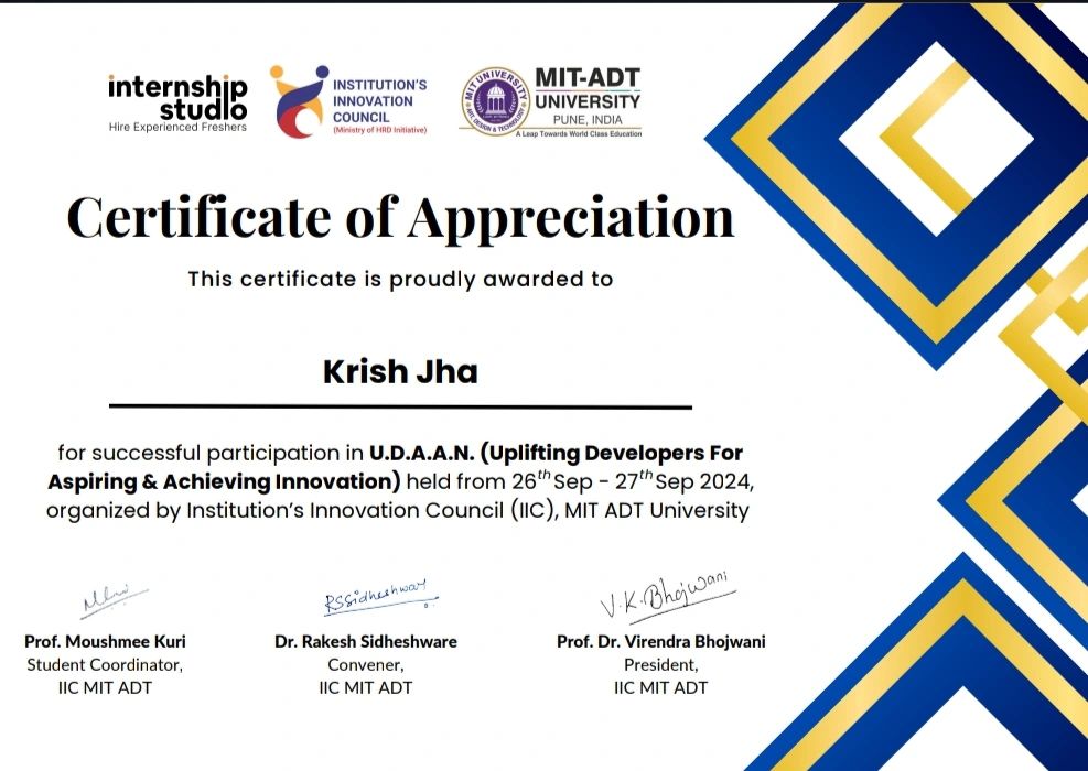 Krish Jha on LinkedIn: I recently participated in a 24-hour hackathon ... Krish Jha on LinkedIn: I recently participated in a 24-hour hackathon ...