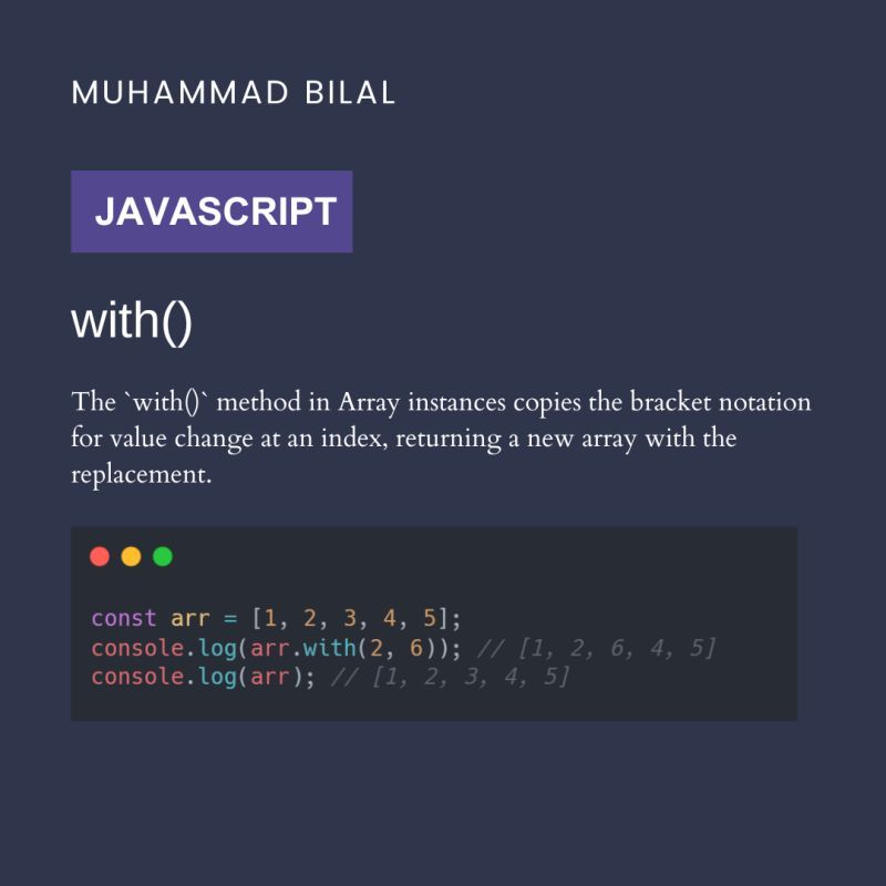 Vivian Onyinye on LinkedIn: An array method used to replace without ... Vivian Onyinye on LinkedIn: An array method used to replace without ...