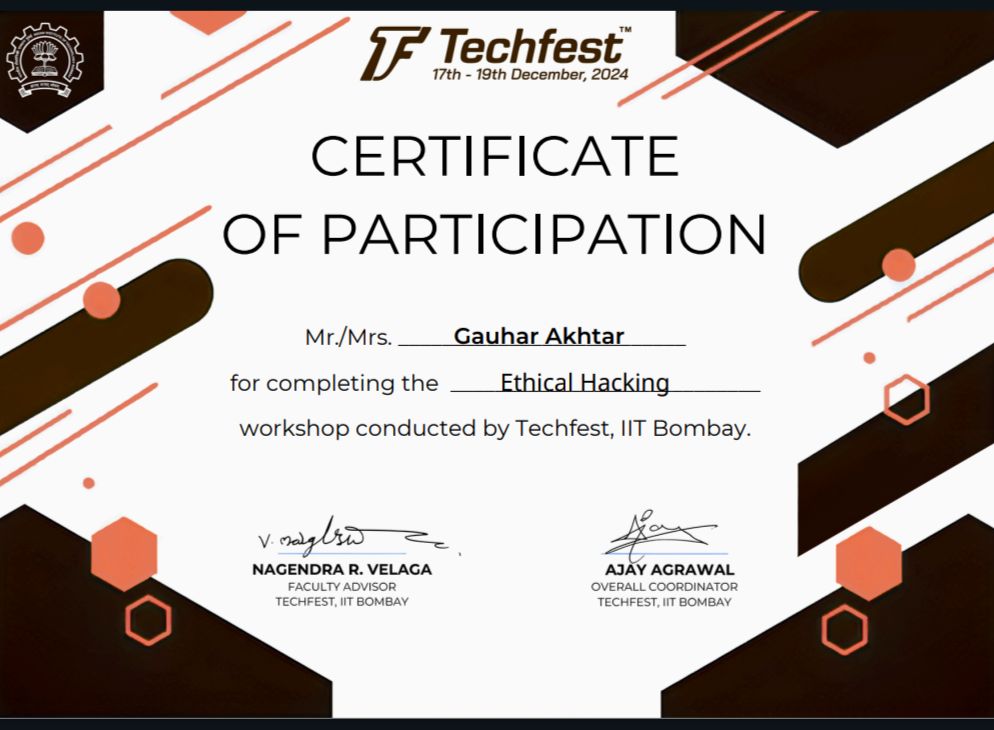 Gauhar Akhtar on LinkedIn: #ethicalhacking #techfest #cybersecurity # ... Gauhar Akhtar on LinkedIn: #ethicalhacking #techfest #cybersecurity # ...