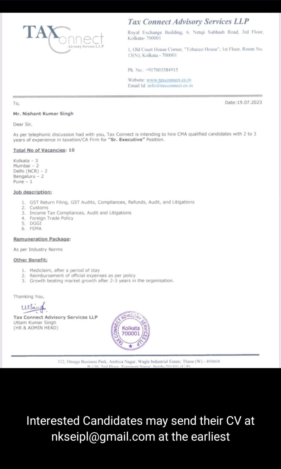 #hiring_alert | CMA Nidhi kumari #hiring_alert | CMA Nidhi kumari