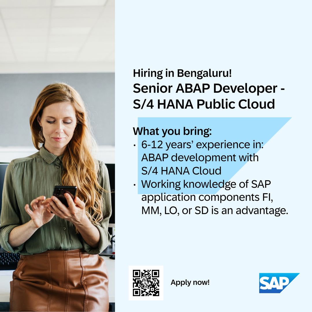 We have the following ABAP Developer openings at SAP Labs… | Deepak Dora We have the following ABAP Developer openings at SAP Labs… | Deepak Dora