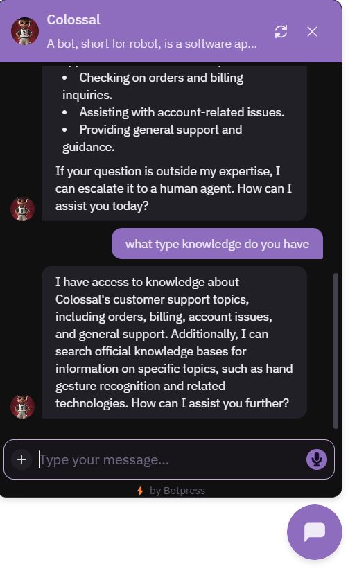 #botpress #chatbot #ai #webdevelopment #learninginpublic #colossal ... #botpress #chatbot #ai #webdevelopment #learninginpublic #colossal ...