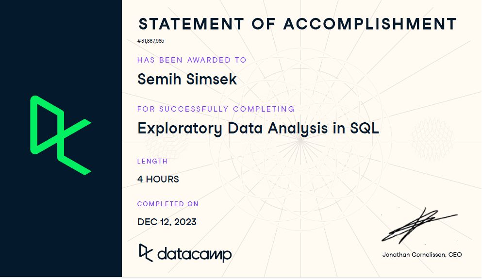 Semih Simsek on LinkedIn: #datacamp #tsql #sql #datacamp #dataanalysis Semih Simsek on LinkedIn: #datacamp #tsql #sql #datacamp #dataanalysis