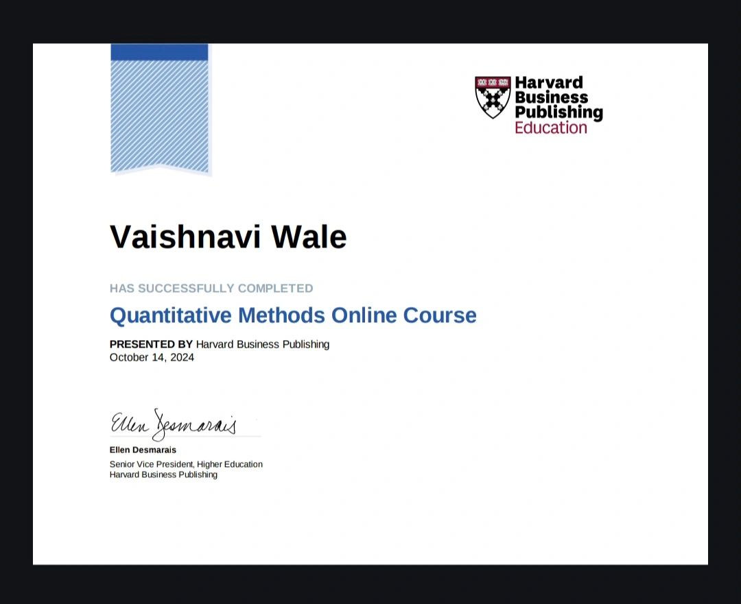 Vaishnavi Wale on LinkedIn: #continuouslearning #quantitativemethods # ... Vaishnavi Wale on LinkedIn: #continuouslearning #quantitativemethods # ...