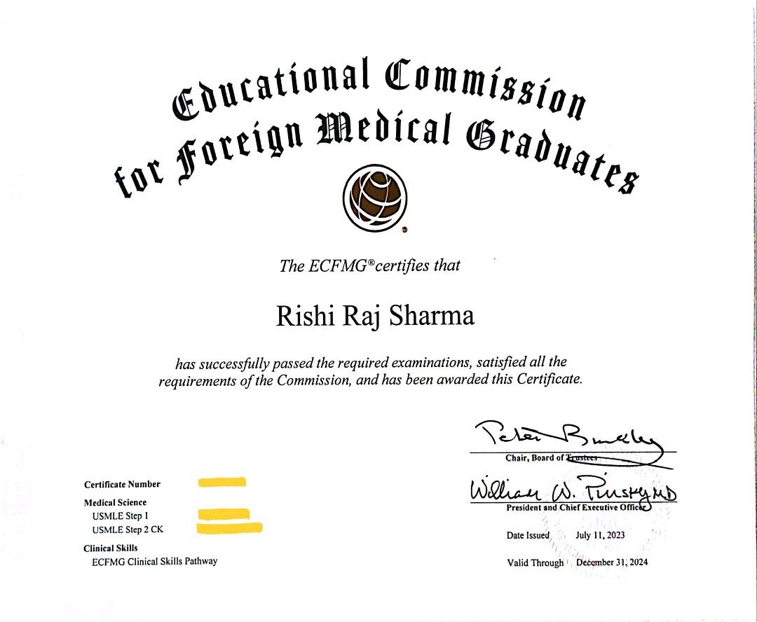 Rishi Raj Sharma on LinkedIn: #usmlejourney Rishi Raj Sharma on LinkedIn: #usmlejourney
