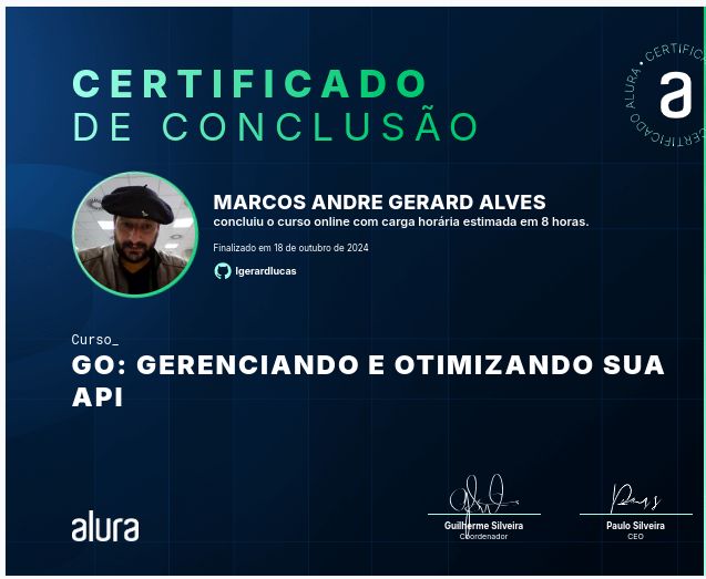 MARCOS ANDRE GERARD ALVES no LinkedIn: #golang #apis #aprendinaalura MARCOS ANDRE GERARD ALVES no LinkedIn: #golang #apis #aprendinaalura