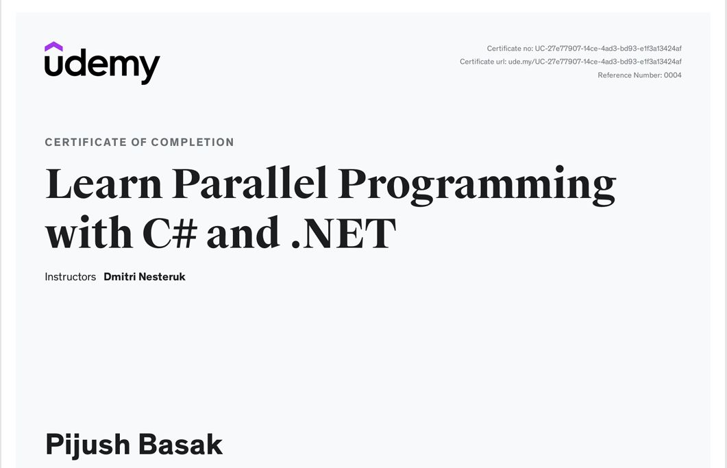 #csharp #dotnet #parallelprogramming #asyncprogramming #udemy #learning ... #csharp #dotnet #parallelprogramming #asyncprogramming #udemy #learning ...
