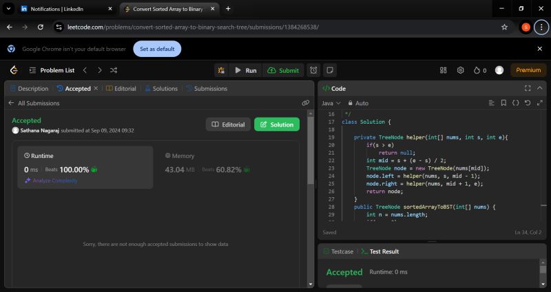 Sathana N on LinkedIn: #leetcode #java Sathana N on LinkedIn: #leetcode #java