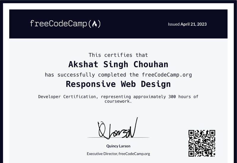 Sharing my new certification: Responsive Web Design from freeCodeCamp ... Sharing my new certification: Responsive Web Design from freeCodeCamp ...