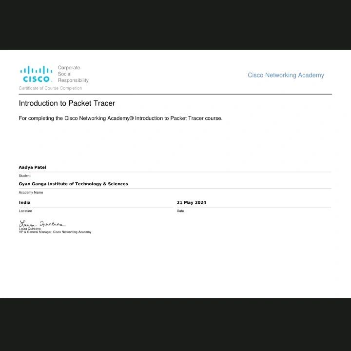 Aadya Patel on LinkedIn: #cisco_certification #packet_tracer Aadya Patel on LinkedIn: #cisco_certification #packet_tracer