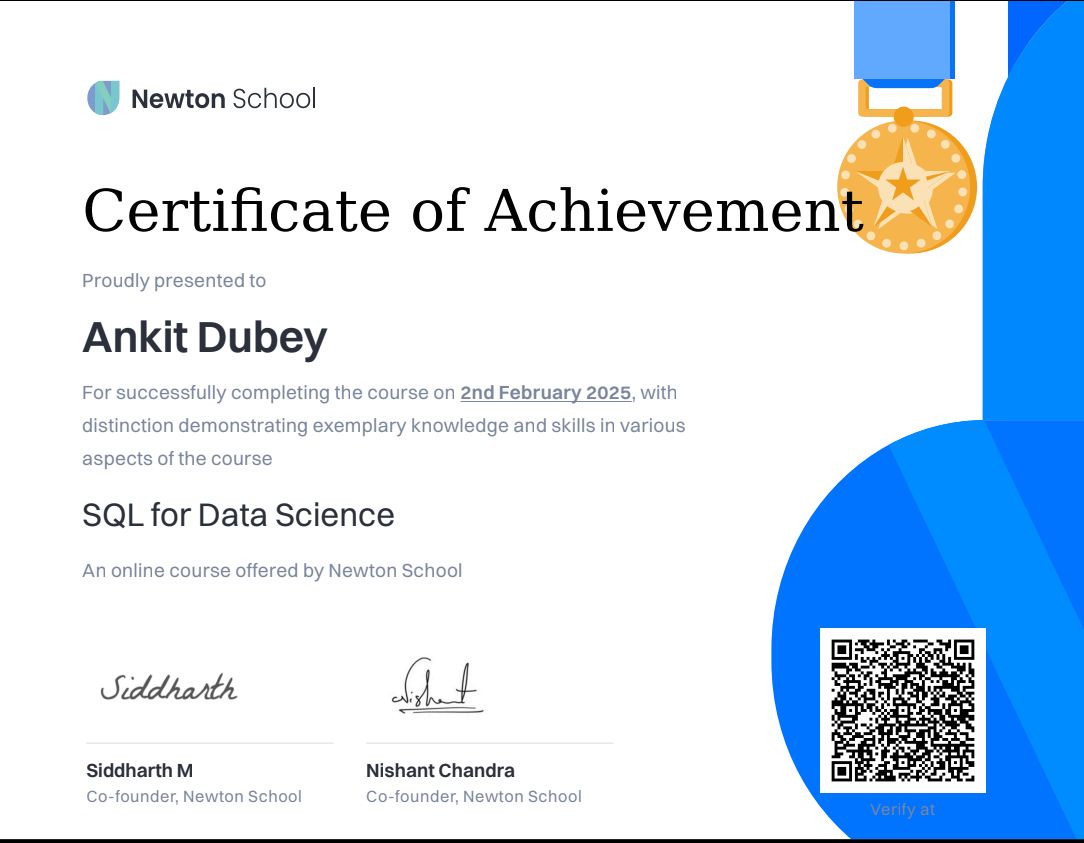 #sql #certificate #newtonschool #dataanalytics #learning #growth #tech ... #sql #certificate #newtonschool #dataanalytics #learning #growth #tech ...