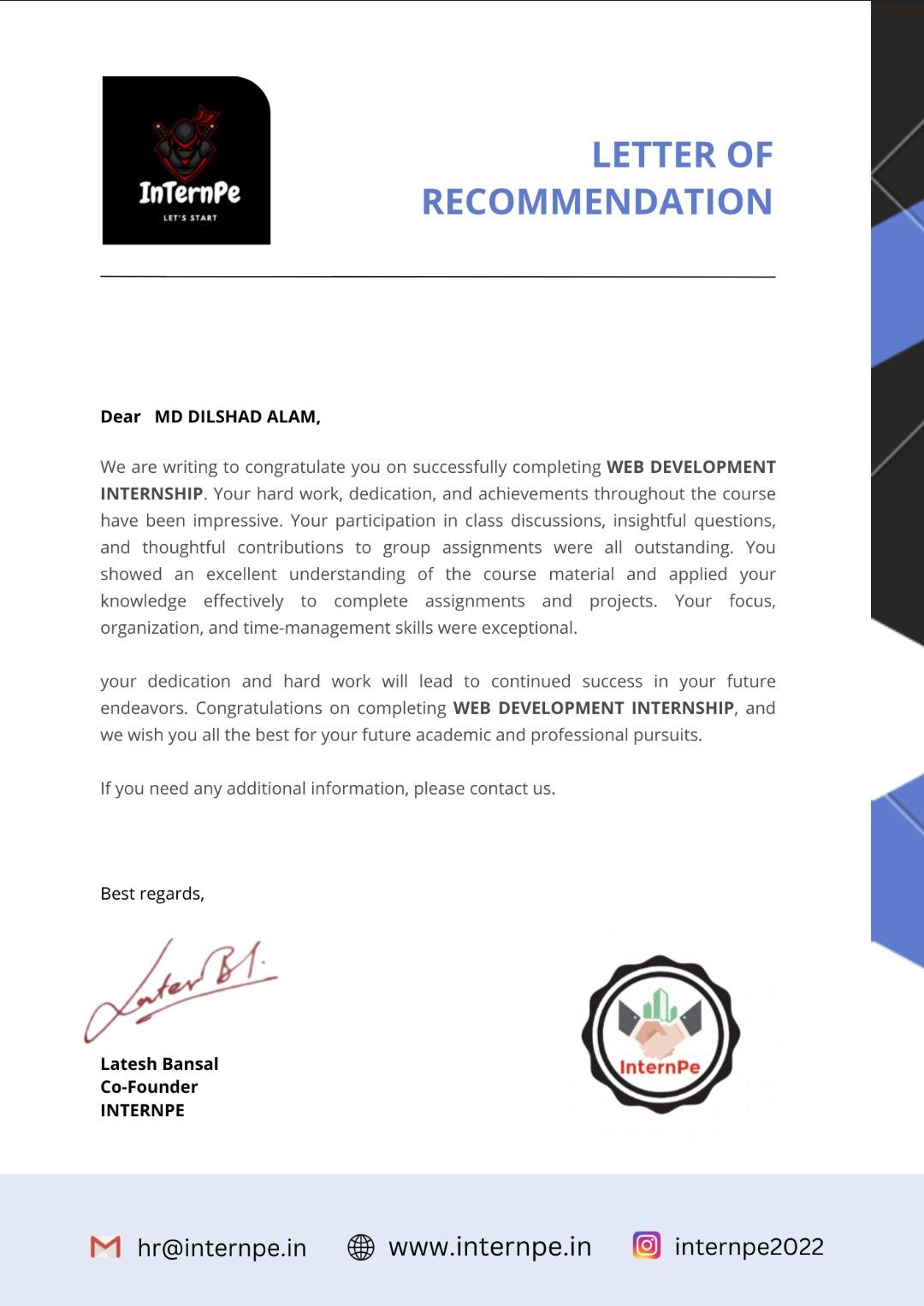 Md Dilshad Alam posted on LinkedIn Md Dilshad Alam posted on LinkedIn