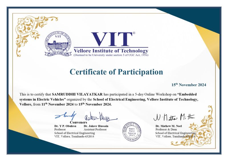SAMRUDDHI VILAYATKAR on LinkedIn: #evtech #networking #workshop #vit # ... SAMRUDDHI VILAYATKAR on LinkedIn: #evtech #networking #workshop #vit # ...