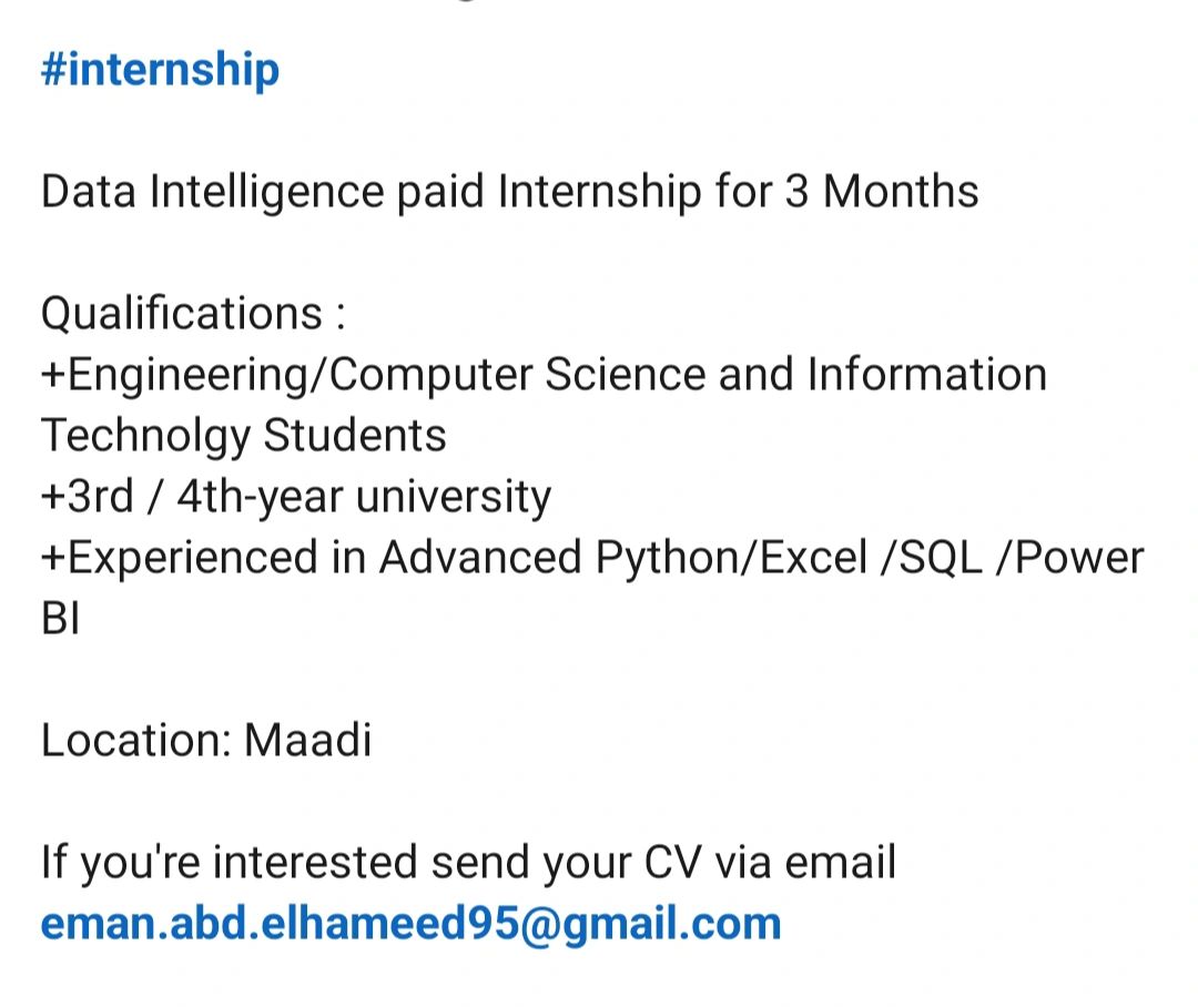 #internship | Ahmed Salama #internship | Ahmed Salama
