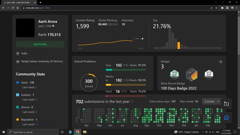 Aarti Arora on LinkedIn: #leetcode #codingmilestone | 10 comments Aarti Arora on LinkedIn: #leetcode #codingmilestone | 10 comments