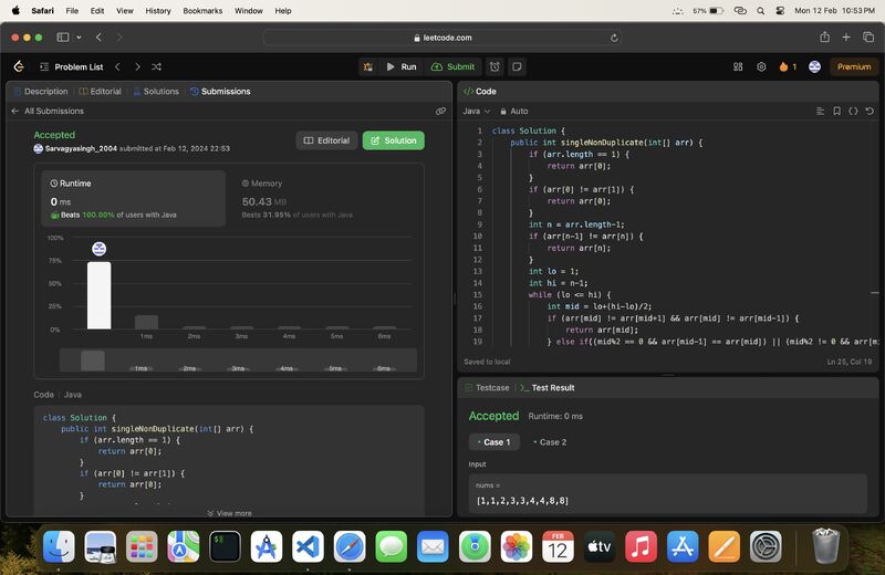 Resolved LeetCode problem single element | Sarvagya singh posted on the ... Resolved LeetCode problem single element | Sarvagya singh posted on the ...