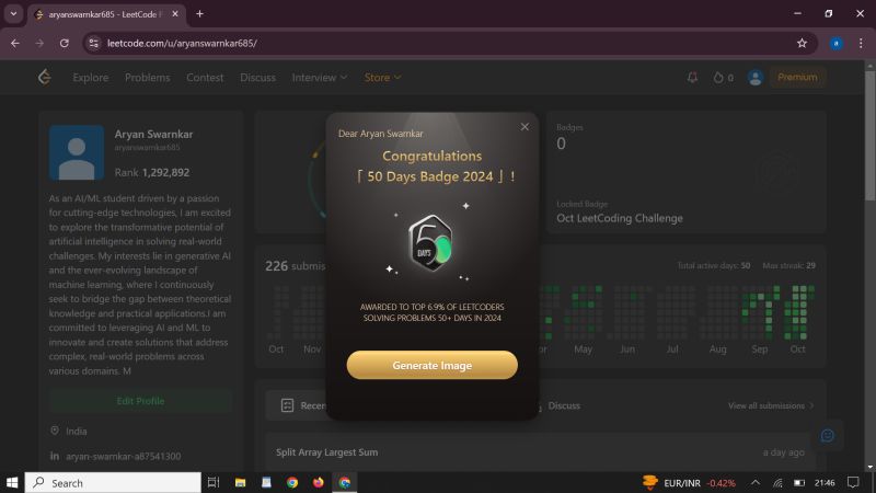 Aryan Swarnkar on LinkedIn: #leetcode #problemsolving #codingjourney # ... Aryan Swarnkar on LinkedIn: #leetcode #problemsolving #codingjourney # ...