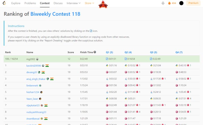 Mithi Garg on LinkedIn: #problemsolving #dsa #leetcode #contest Mithi Garg on LinkedIn: #problemsolving #dsa #leetcode #contest