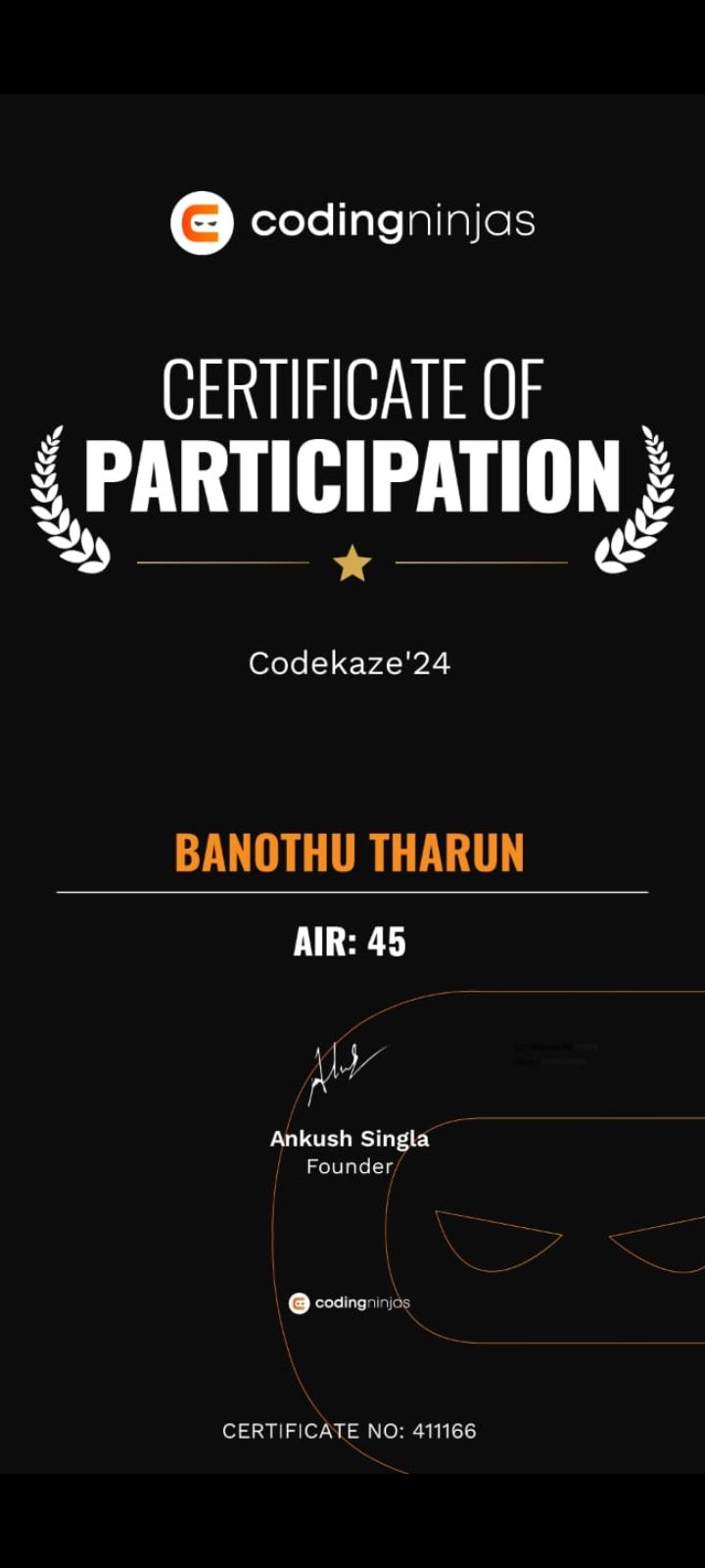 THARUN BANOTHU on LinkedIn: #codekaze #codekaze2024 #codingninjas # ... THARUN BANOTHU on LinkedIn: #codekaze #codekaze2024 #codingninjas # ...