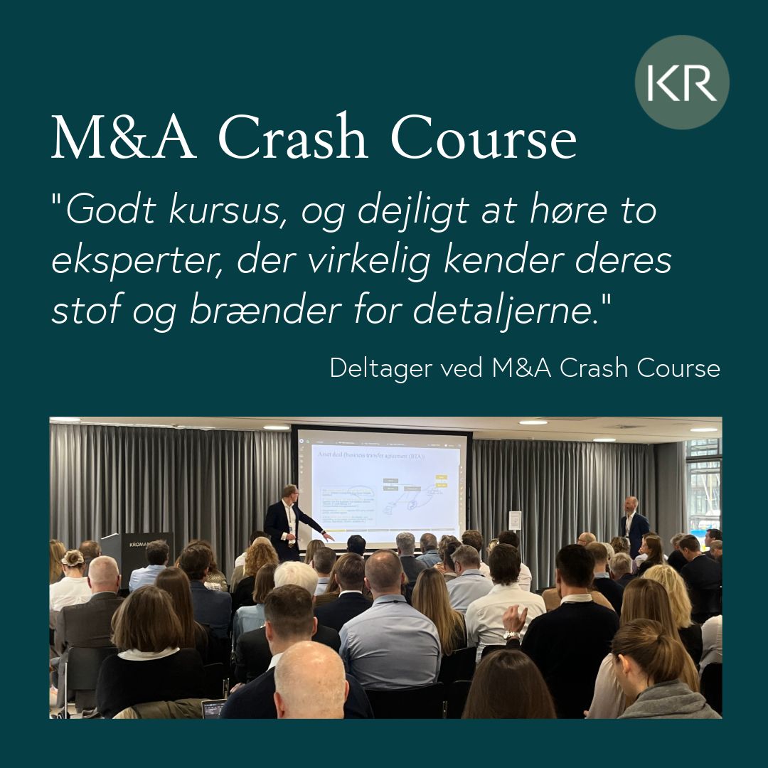 Kromann Reumert på LinkedIn: M&A Crash Course | Kromann Reumert Kromann Reumert på LinkedIn: M&A Crash Course | Kromann Reumert
