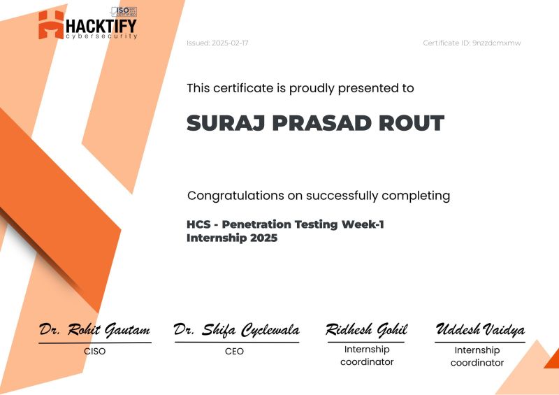 #cybersecurity | Suraj Prasad Rout #cybersecurity | Suraj Prasad Rout