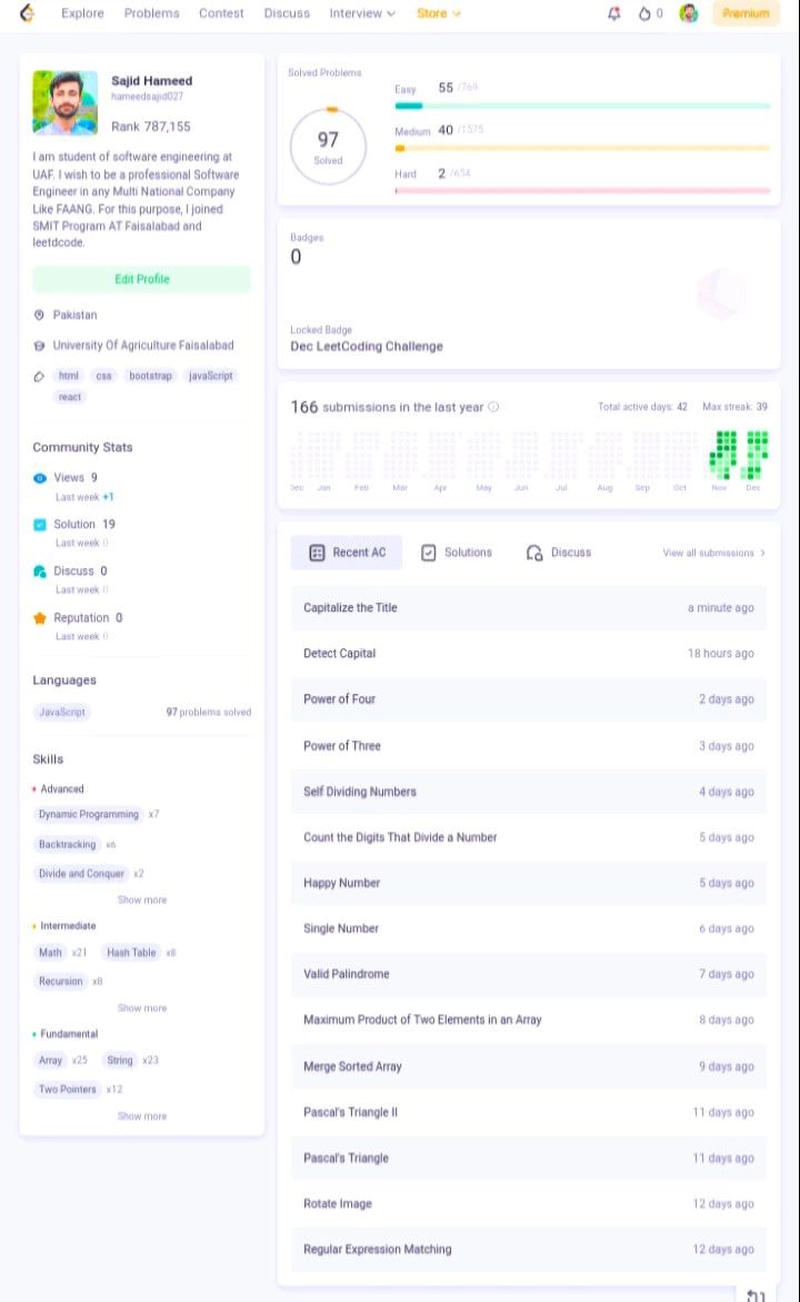 Sajid Hameed on LinkedIn: #leetcode #codingjourney #programminglife # ... Sajid Hameed on LinkedIn: #leetcode #codingjourney #programminglife # ...