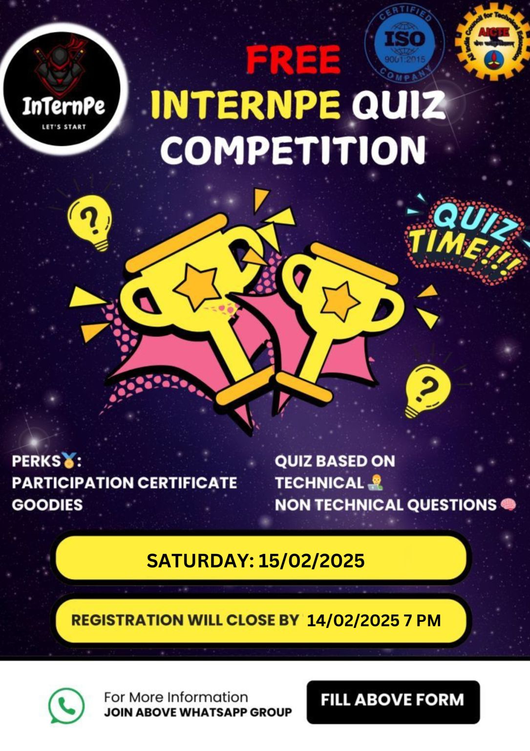 #internpe #quizathon #technicalquiz #nontechnicalquiz #learning… | InternPe #internpe #quizathon #technicalquiz #nontechnicalquiz #learning… | InternPe