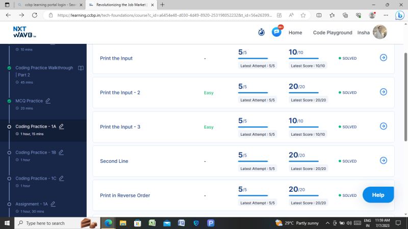 Hello connections! python programming coding practice-1A complete ... Hello connections! python programming coding practice-1A complete ...