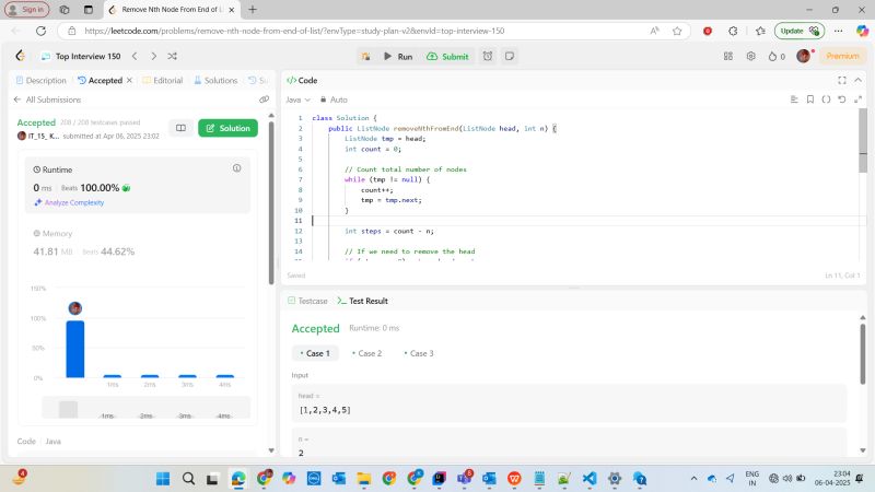 #100daysofdsa #java #leetcode #dsa #100daysofcode #linkedlist ... #100daysofdsa #java #leetcode #dsa #100daysofcode #linkedlist ...