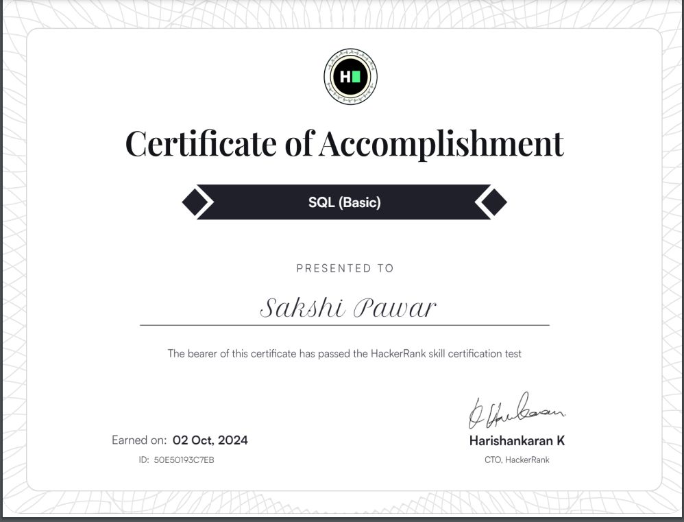 Sakshi Pawar on LinkedIn: #connections #coding #sql Sakshi Pawar on LinkedIn: #connections #coding #sql