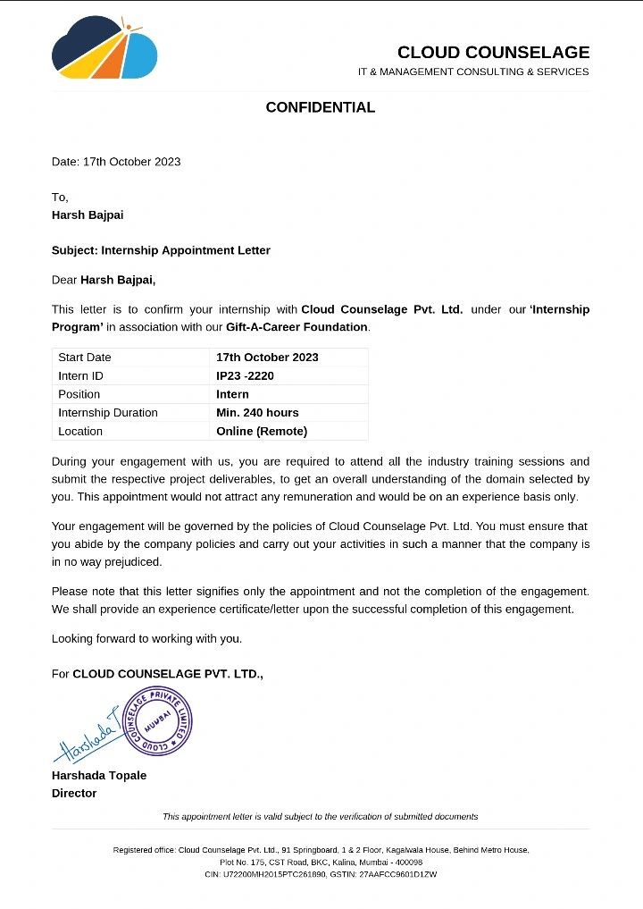 Harsh Bajpai on LinkedIn: #internship #newbeginnings #careerjourney # ... Harsh Bajpai on LinkedIn: #internship #newbeginnings #careerjourney # ...