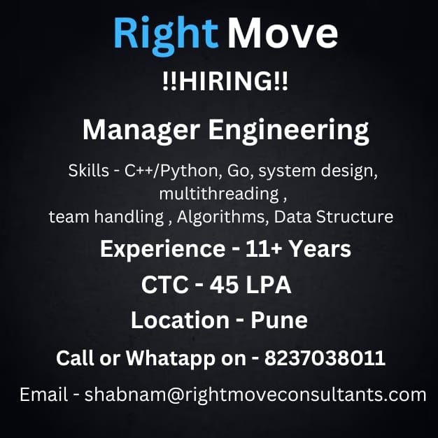 Shabnam P on LinkedIn: #c #python #go #design #manager #hiring # ... Shabnam P on LinkedIn: #c #python #go #design #manager #hiring # ...