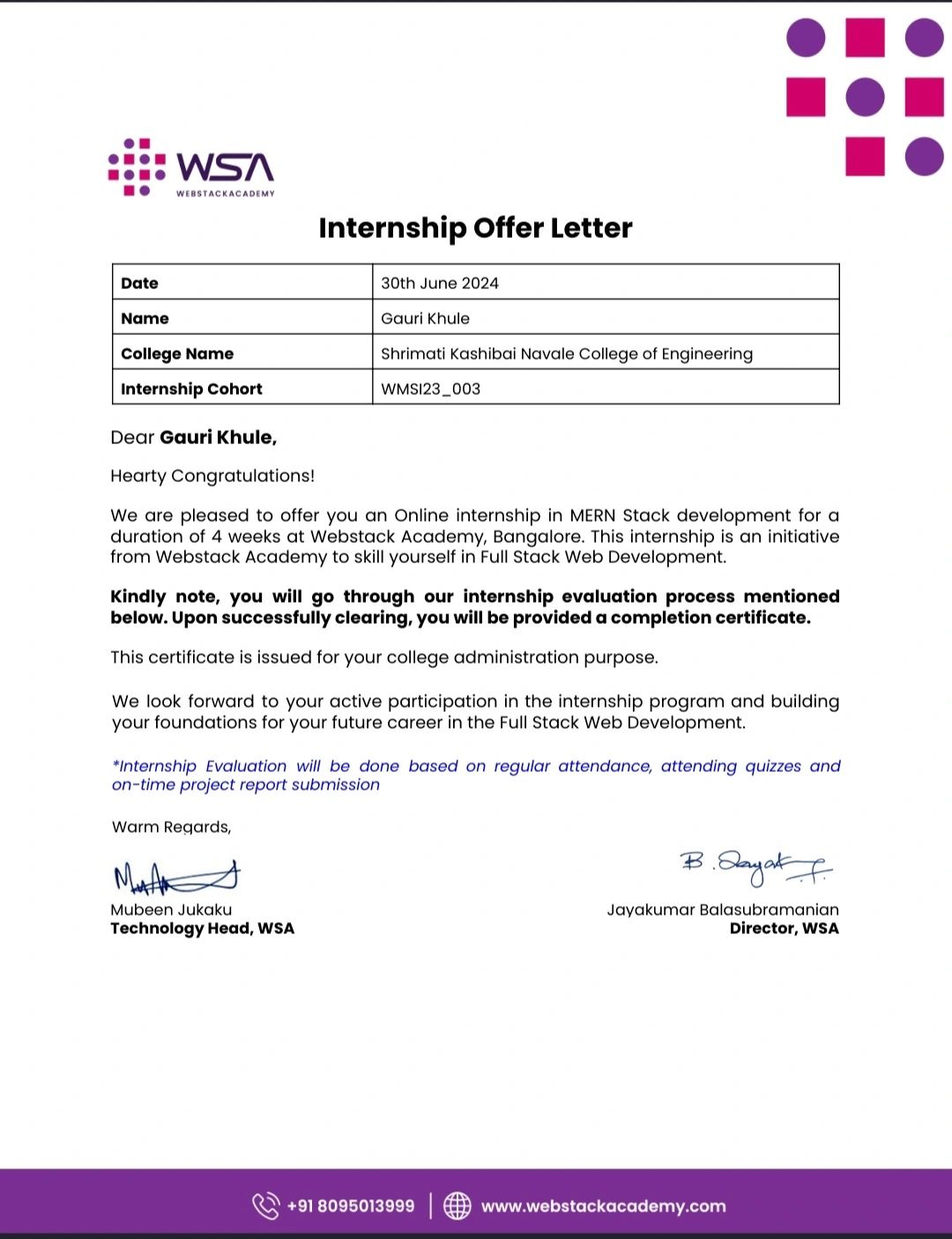 Joining Webstack Academy as MERN Stack Intern | Gauri Khule posted on ... Joining Webstack Academy as MERN Stack Intern | Gauri Khule posted on ...