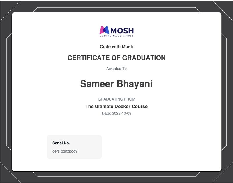 Sameer Bhayani on LinkedIn: #docker Sameer Bhayani on LinkedIn: #docker
