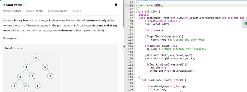 #day81 #binarytree #dsa #c #kthsumpath #recursion #hashmap # ... #day81 #binarytree #dsa #c #kthsumpath #recursion #hashmap # ...