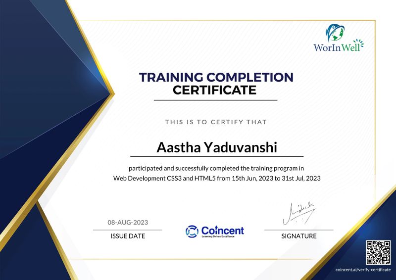 Aastha Yaduvanshi on LinkedIn: #webdevelopment #css3 #html5 #laravel # ... Aastha Yaduvanshi on LinkedIn: #webdevelopment #css3 #html5 #laravel # ...