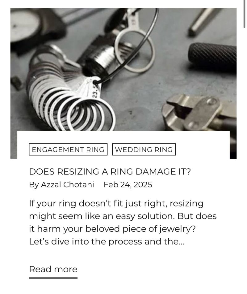 Thinking of resizing your ring? While it’s possible, frequent ... Thinking of resizing your ring? While it’s possible, frequent ...