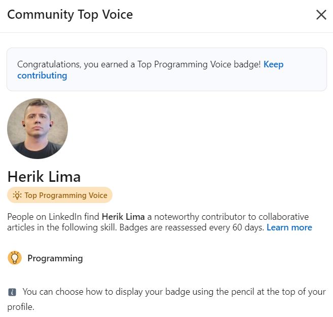 Herik Lima on LinkedIn: #programming #coding #techcommunity # ... Herik Lima on LinkedIn: #programming #coding #techcommunity # ...