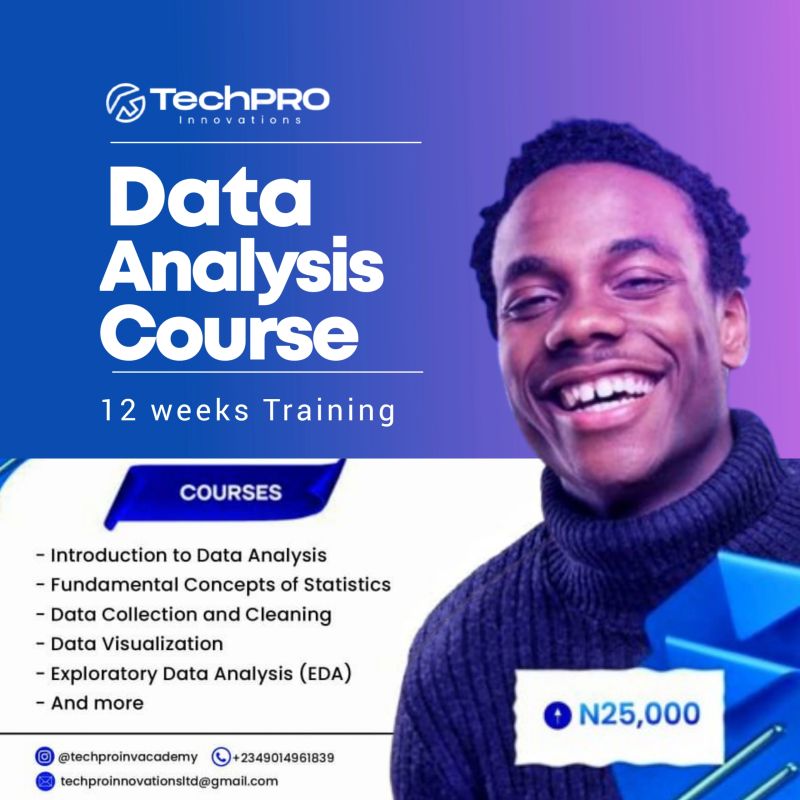Learn data analysis with our data analysis course | Techpro Innovations ... Learn data analysis with our data analysis course | Techpro Innovations ...