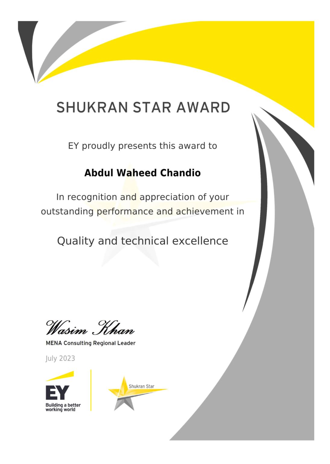 Abdul Waheed Chandio on LinkedIn: Alhamdulilah 😊 | 11 comments Abdul Waheed Chandio on LinkedIn: Alhamdulilah 😊 | 11 comments