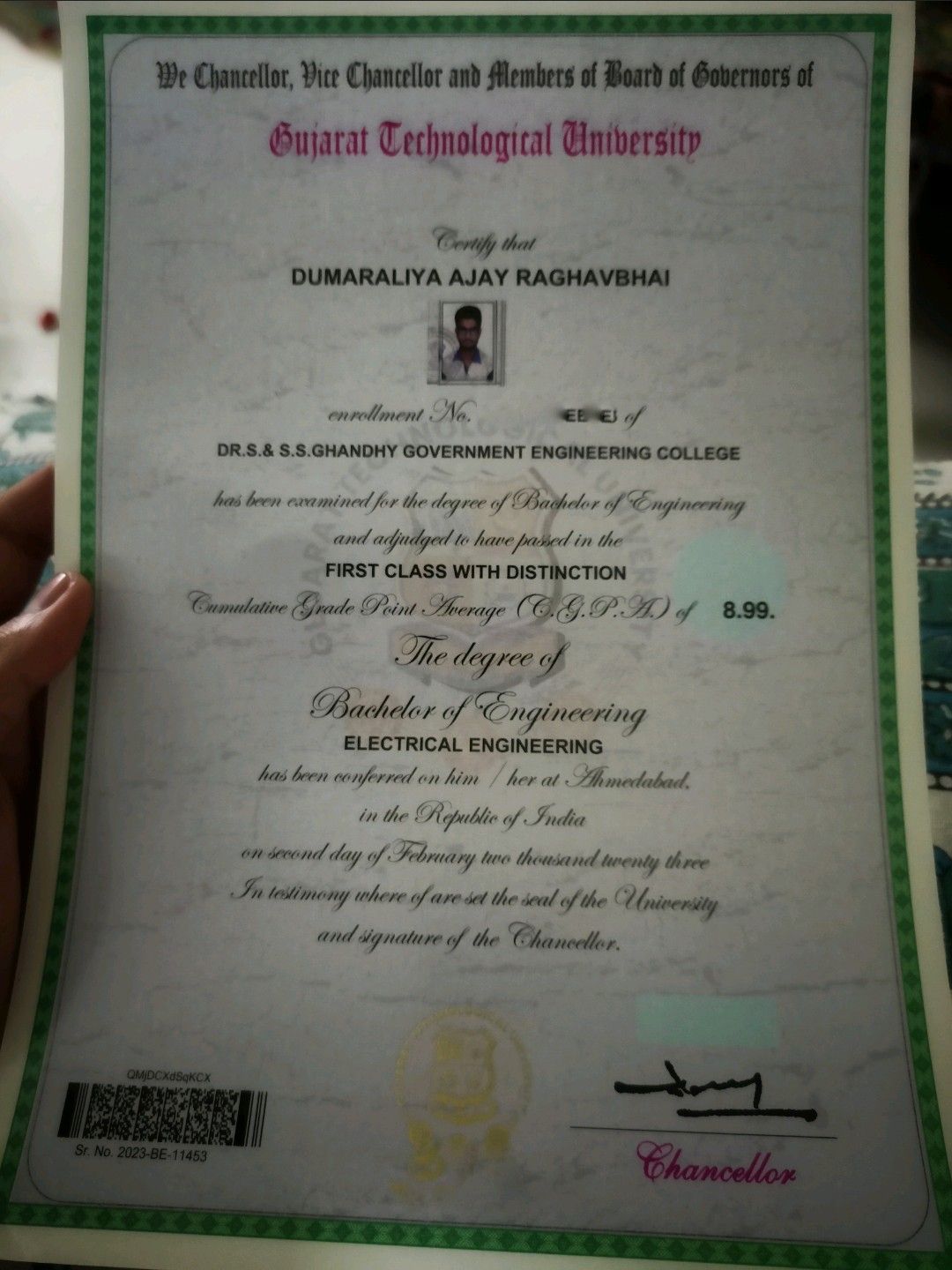 finally it's come..😌😌🎊 completed Electrical engineering First 🥇 class ... finally it's come..😌😌🎊 completed Electrical engineering First 🥇 class ...