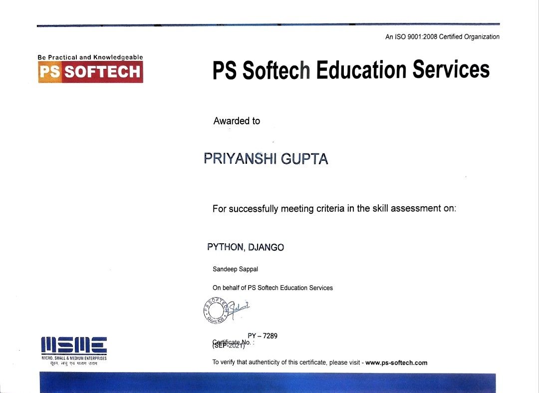Priyanshi Gupta en LinkedIn: #pythonprogramming #developer #learner # ... Priyanshi Gupta en LinkedIn: #pythonprogramming #developer #learner # ...