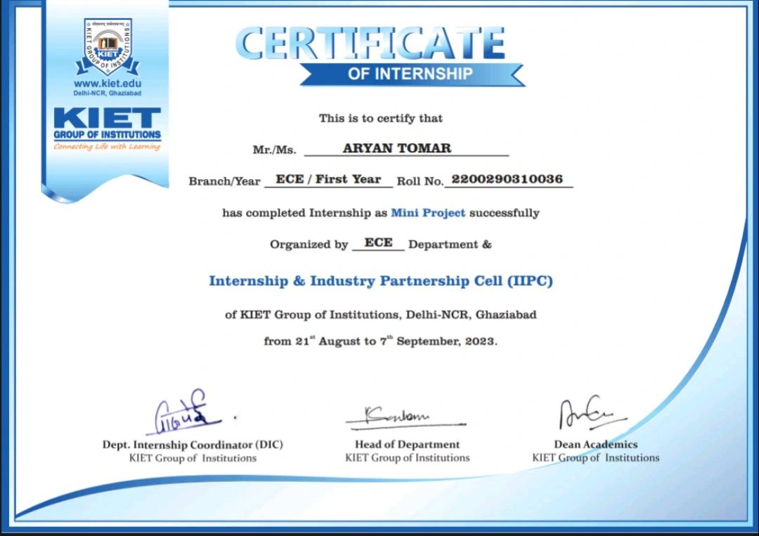Aryan Tomar on LinkedIn: #connections #ece Aryan Tomar on LinkedIn: #connections #ece