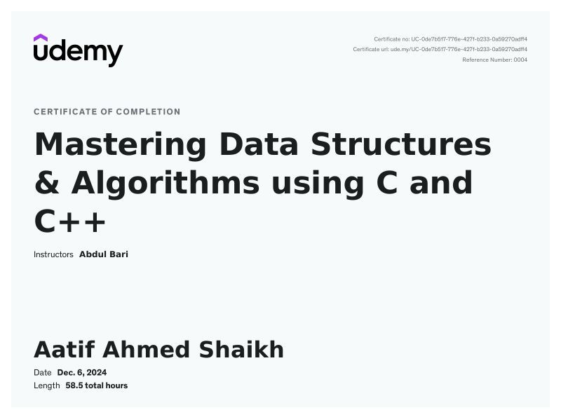 Aatif Ahmed Shaikh on LinkedIn: #datastructures #algorithms # ... Aatif Ahmed Shaikh on LinkedIn: #datastructures #algorithms # ...