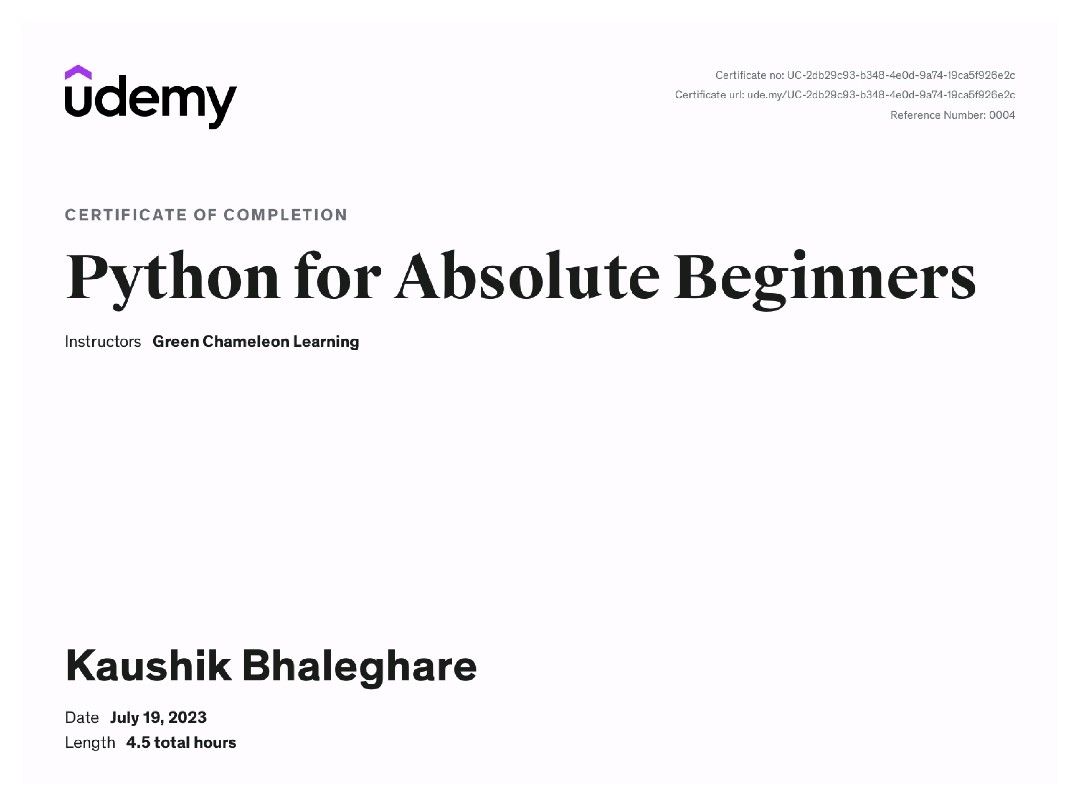 Kaushik Bhaleghare on LinkedIn: #pythonprogramming #pythoncoding # ... Kaushik Bhaleghare on LinkedIn: #pythonprogramming #pythoncoding # ...