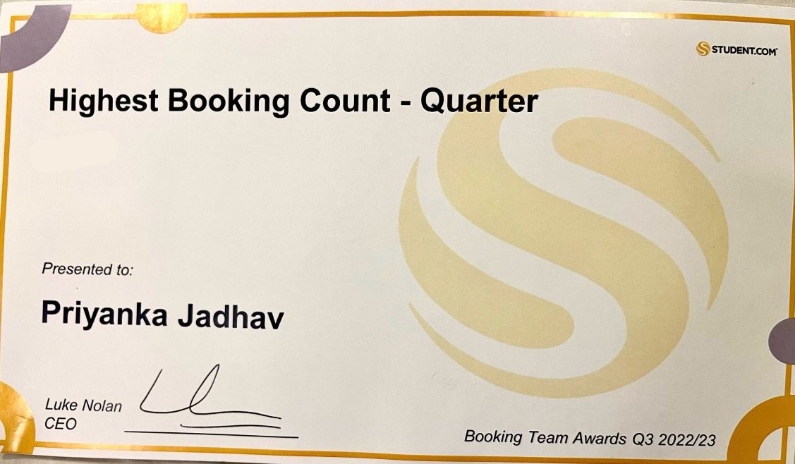 Priyanka Jadhav on LinkedIn: Celebrating 3 years at student.com 3 ... Priyanka Jadhav on LinkedIn: Celebrating 3 years at student.com 3 ...