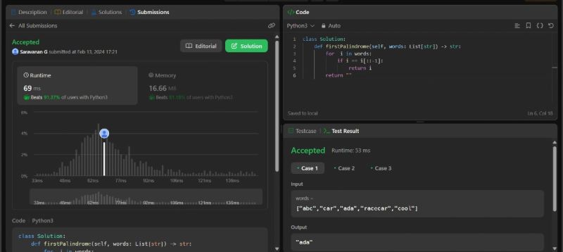 Day 14 of LeetCode challenge: finding palindrome string | Saravanan G ... Day 14 of LeetCode challenge: finding palindrome string | Saravanan G ...